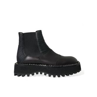 Dolce & Gabbana Slip-On Stretch Chelsea Boots - - Shoes - Damen - Schwarzk - 39 EU