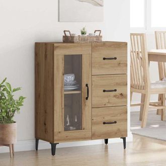 vidaXL Buffet avec tiroir Ch&ecirc;ne artisanal 69,5 x 34 x 90 cm vidaXL