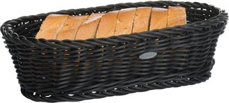 Westmark Saleen Mehrzweck-Korb, Gastrotauglich, Oval, 28 x 16 x 8 cm, Kunststofffaser, Schwarz, 02010919101