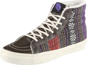 Vans Sk8-Hi Slim VQG366D, Unisex - Erwachsene Klassische Sneakers, Grau ((Guata Stripe) Demitasse/Turtledove), EU 36 (US 4.5)