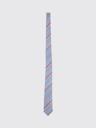 Paul Smith Cravate de 8 cm de large en pure soie &agrave; rayures r&eacute;gimentaires avec passant logot&eacute;