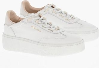 Woolrich Solid-Color Leather Low-Top Sneakers size 39,5