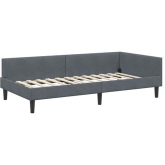 vidaXL Cadre de lit dangle Gris foncé 80 cm x 200 cm tissu vidaXL