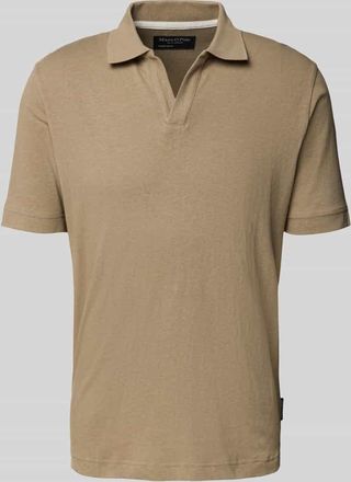 Marc O'Polo Regular Fit Poloshirt aus Baumwoll-Leinen-Mix