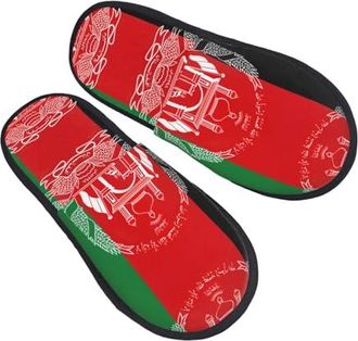 Generic Impression Du Drapeau De LAfghanistan Pantoufles Moelleuses Antidérapants Pantoufles En Peluche Automne Slippers Pour Homme Intérieur Femme M