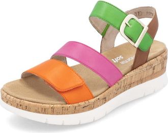 Remonte Damen Riemchensandalen D2P50, Frauen Sandalen,lose Einlage,offene Schuhe,Strandschuhe,Sandaletten,Sommersandalen,bequem,flach,Multi (90),38 EU