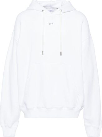 Off-white Hoodie mit Logo-Print - Nude