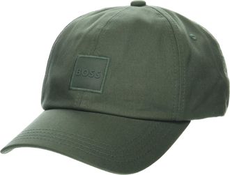 BOSS Herren Baumwoll-Twill-m&uuml;tze mit Quadratischem Logo Baseballkappe, Rucola-Gr&uuml;n, Einheitsgr&ouml;&szlig;e