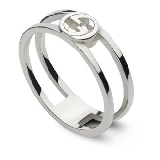 Gucci Interlocking Interlocking G Ring aus Sterlingsilber klein 6mm - - Accessories - Damen - Grau - 51 MM