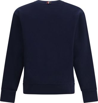 Thom Browne Colorblock with 4-Bar Detail Sweatshirt - White