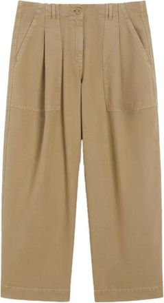 Max Mara Femme, Pantalons, Beige, Taille: 36 FR Jeans barrel-leg en toile