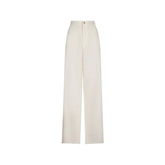 Darkpark Lisa Scarf Adorned Loose Fit Carpenter Tencel Denim - - Trousers - Damen - Wei&szlig; - W30
