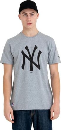 New Era Yankees Team Logo Graues Tee - - Tops - Herren - Grau - M