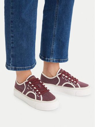 Tommy Hilfiger Sneakers aus Stoff Platform Vulc Sneaker Piping FW0FW09394 Dunkelrot