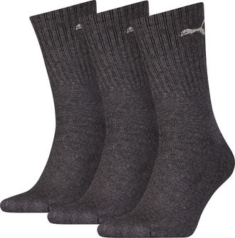 Puma 6 Paar Unisex Crew Socks Socken Sportsocken MIT FROTTEESOHLE (anthrazit, 35-38)