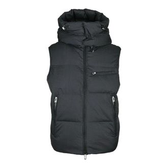 Emporio Armani Homme, Vestes, Noir, Taille: M Gilet rembourr&eacute; avec poches zipp&eacute;es
