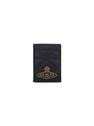Vivienne Westwood Portemonnaie - Bi-Fold Orb Passport Holder - Black - Gr. unisize - in Schwarz - f&uuml;r Damen