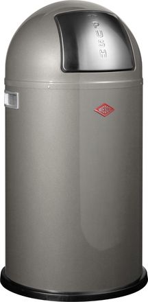 WESCO Wesco 175 831 Pushboy Abfallsammler 50 Liter Graphit 40 x 40 x 75.5cm (L/B/H), Edelstahl