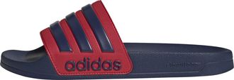 adidas Unisex Adilette Shower Slides, dark blue/dark blue/better scarlet, 40.5 EU
