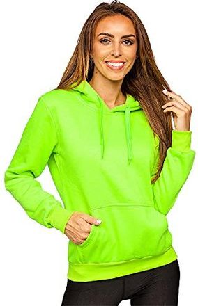 BOLF Femme Sweat-Shirt a Capuche Hoodie Sweat Manches Longues Temps Libre Sport Fitness Outdoor Basic Casual Style W02B Celadon M [A1A]