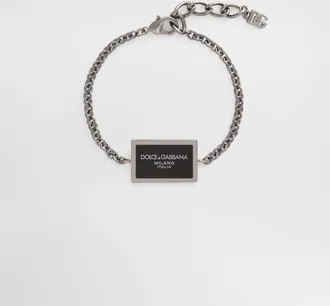 Dolce & Gabbana Armband Aus Metall Mit Logo - Mann Bijoux Rot Metall Onesize