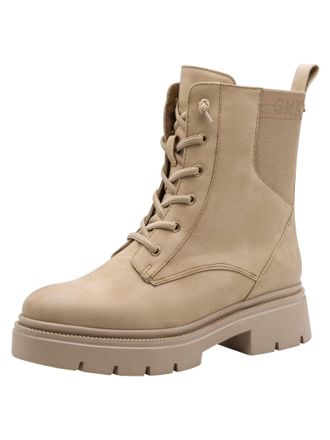 Marco Tozzi by Guido Maria Kretschmer Damen Stiefeletten zum Schn&uuml;ren mit Rei&szlig;verschluss Modern, Beige (Beige), 40 EU