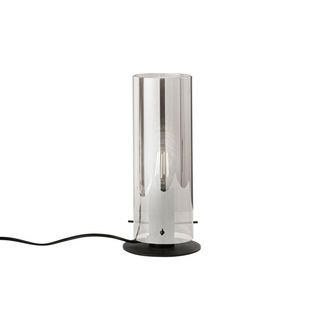 Luce-Ambiente-Design Magic Table Lamp in Black Metal and Smoked Glass Diffuser