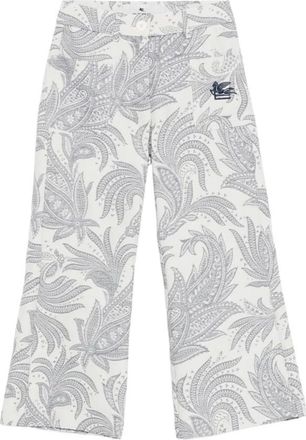Etro Femme, Pantalons, Beige, Taille: 10 Y Pantalon Large Imprimé Paisley
