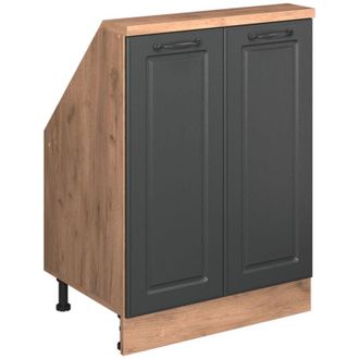 Vicco Armoire sous pente de toit Rion, Force dor Ch&ecirc;ne/Anthracite Campagne, avec 2 portes, Vicco