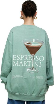 Worldclassca Sweatshirt Worldclassca Oversized Sweatshirt ESPRESSO Print Langarm Pullover Print ESPRESSO MARTINI