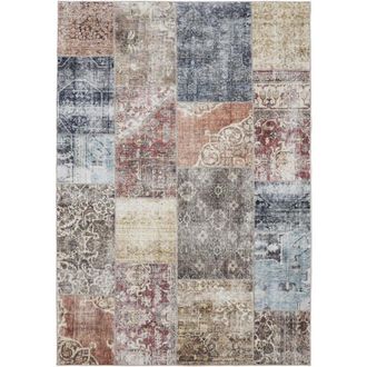 benuta Basic Waschbarer Teppich George - Multicolor 300x400 cm - Kunstfaser - Rechteckig & im Style: Vintage, Ethno-Style, Shabby Chic - Pflegeleicht f&uuml;r