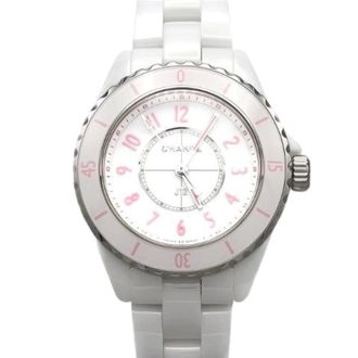 Chanel Pre-owned J12 Pink Blush Ceramic Quartz Limited - Femme - Pre-owned - Blanc - Taille: ONE Size