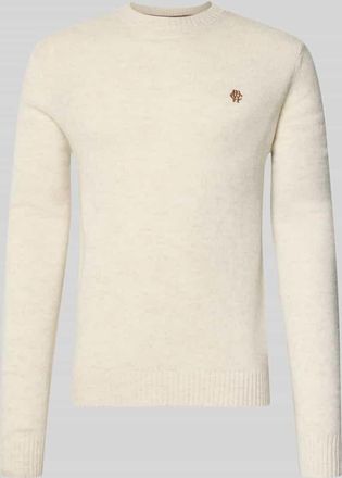 Mc Neal Slim Fit Strickpullover aus reiner Wolle mit Label-Stitching