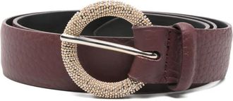 Orciani ceinture en cuir à perles - Marron