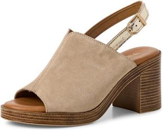 Tamaris Femme Damen 1-28304-44 Sandale &agrave; Talon, Beige, 39 EU