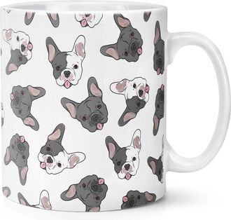 Gift Base Franz&ouml;sische Bulldoge Wei&szlig; Muster 10oz Becher Tasse