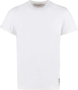 Golden Goose Homme, Tops, Blanc, Taille: 2XL T-shirt Regular Fit d&eacute;lav&eacute;