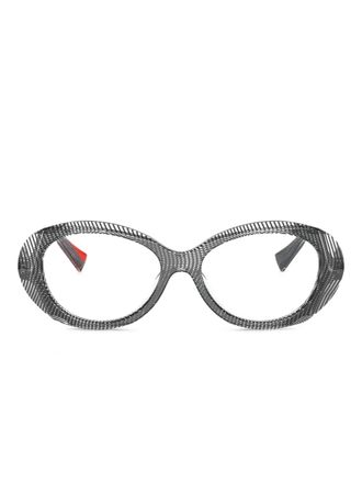 Alain Mikli lunettes de vue à monture ovale - Noir
