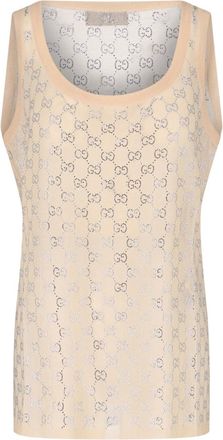 Gucci Seidentop Mit Kristallen