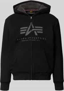 Alpha Industries Regular Fit Sweatjacke aus reiner Baumwolle