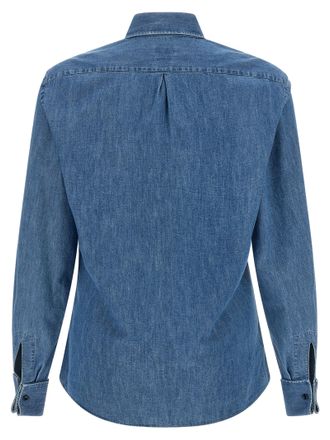 Brunello Cucinelli Denim Cotton Shirt - Navy
