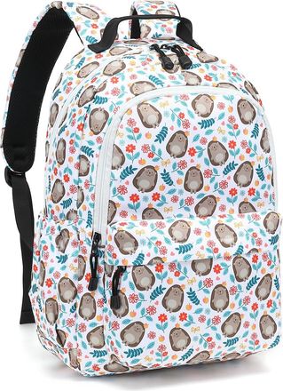 Leaper Schulrucksack, niedlicher Tagesrucksack, Reisetasche, Wei&szlig;er Igel, 42