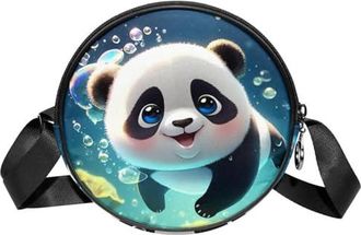 Generic Sac &agrave; bandouli&egrave;re rond pour femme, petit sac &agrave; bandouli&egrave;re avec fermeture &eacute;clair, bretelles r&eacute;glables, style d&eacute;contract&eacute;, pour femmes et filles