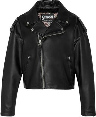 Schott NYC perfecto court avec doublure motif cashmere schott,LCWAMBER