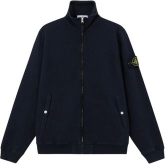 Stone Island Homme, Sweatshirts et sweats &agrave; capuche, Bleu, Taille: M Pull zipp&eacute;