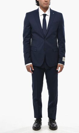 Corneliani CC COLLECTION Zweiknopf-Anzug aus reiner Schurwolle mit Pattentaschen und klassischem Revers Corneliani