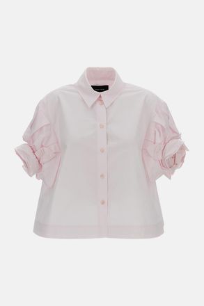 Simone Rocha Kurze Bluse Mit Rosenmuster
