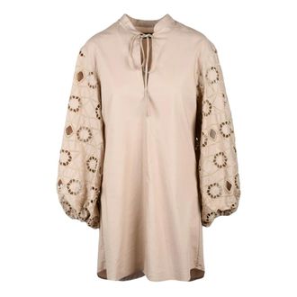 Dondup Femme, Robes, Beige, Taille: 36 FR Tunique en coton