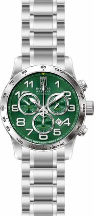 Invicta Jason Taylor 51261 Herrenuhr - Quarzwerk - Edelstahl mit gr&uuml;nem Zifferblatt - 48 mm