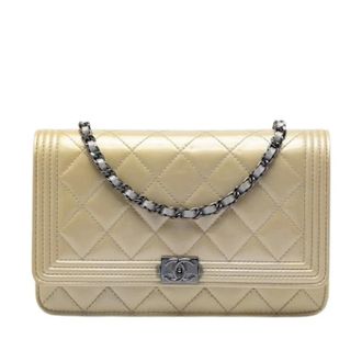 Chanel Sac bandouli&egrave;re vintage doccasion - Femme - Pre-owned - Beige - Taille: ONE Size
